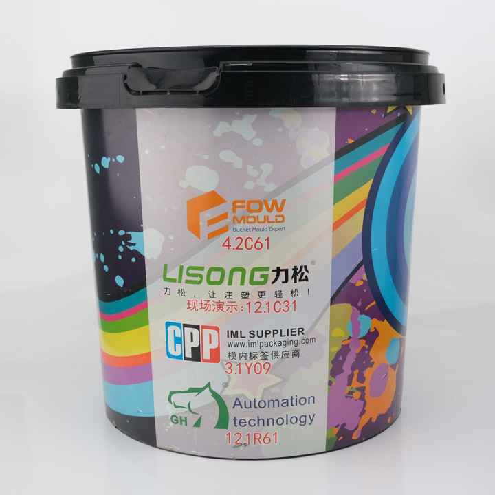 20L IML chemical chemical pigment pail in-mold plastic pail printing ...