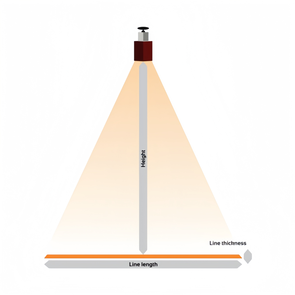 Adjustable IP67 Virtual Walkway LED Line Projector for Warehouses