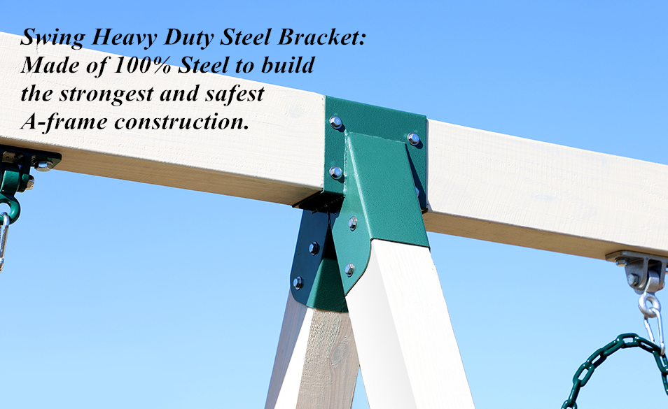 A-Frame Brackets Set for Swing Set Heavy Duty Steel Hardware Included ...