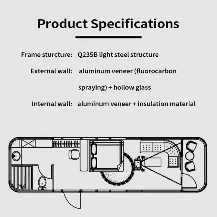 Mobile Capsules Hotel Living Resort House Luxuriant Prefab