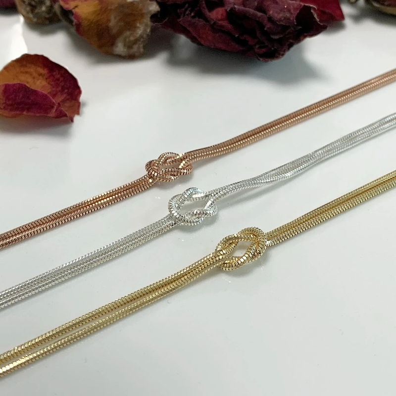 Cynya Fashion 18K Gold Knot Bracelet Couples Bracelet Friendship ...