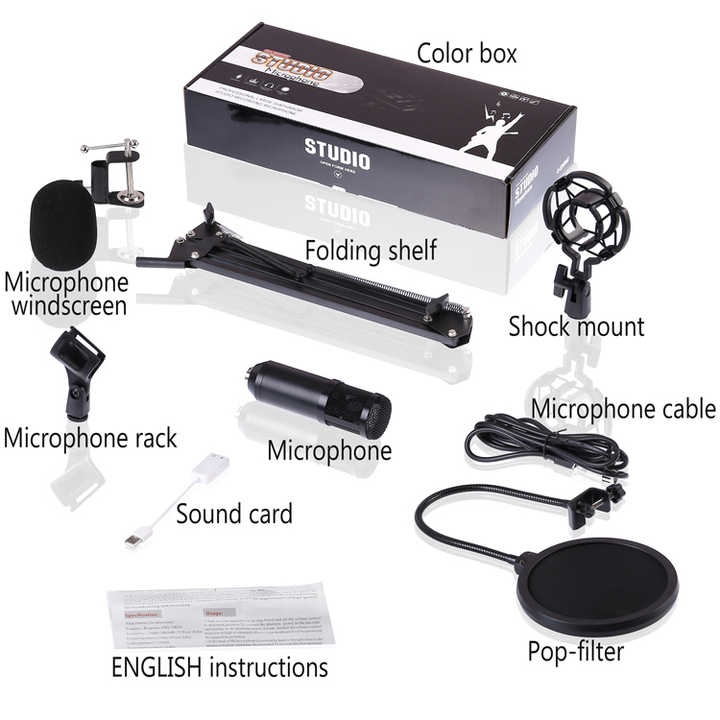 BM-800 Condenser Microphone - High Sensitivity for Podcasts