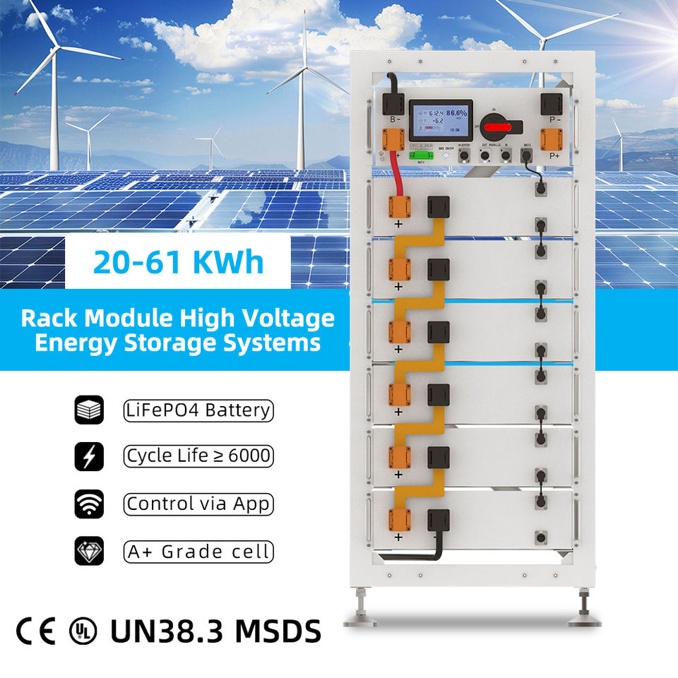 Solar Energy Storage Batteries 30kwh 40kwh 50kwh 51.2v 100ah Lifepo4 ...