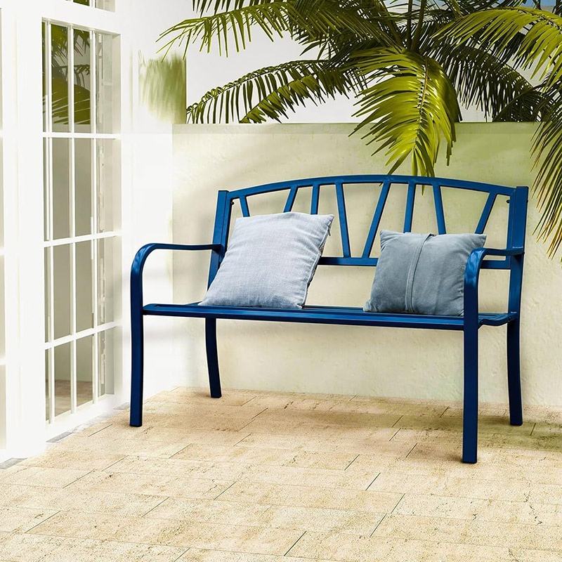 Modern European Style Outdoor Weather-Proof Metal Patio Benches for ...