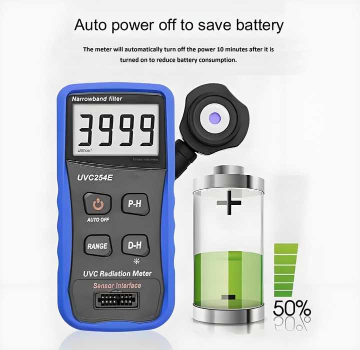 UVC254E High Resolution UVC Radiometer Intensity Tester 254nm ...