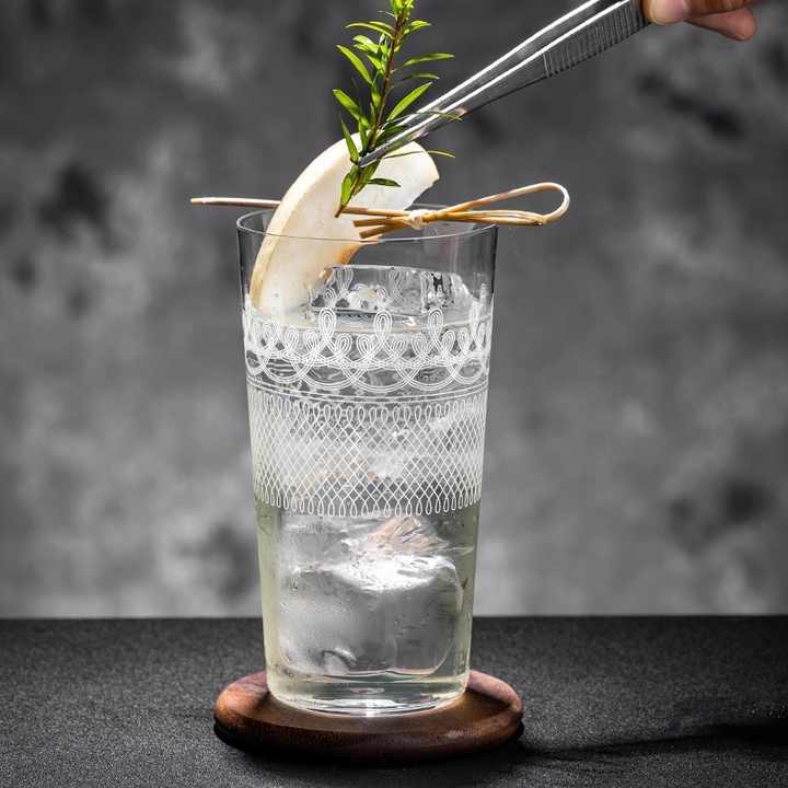 Japanese Style Lightweight Engraved Cocktail Glass Collins Glass Long ...