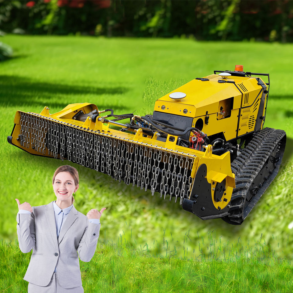 Large Self-Propelled Electric Lawn Mower Remote Control 24V Slope ...
