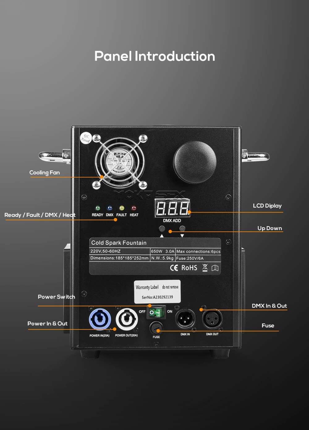 Chispas Para Fiestas - 750W Cold Spark Machine USA 2PCS