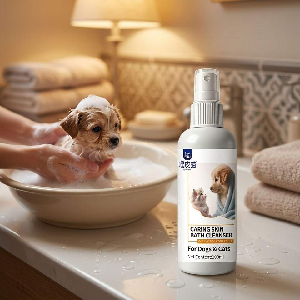 100ml Travel Size Pet Shampoo Tearless Dog Cat Bath Cleanser Plant ...