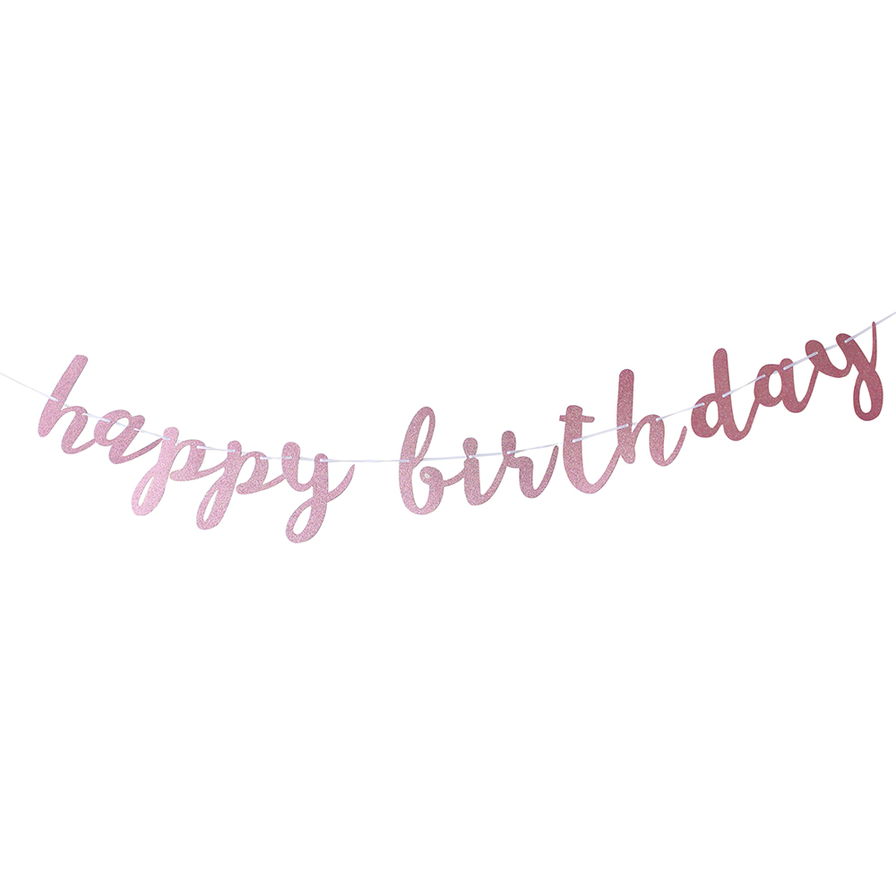 Glittery Happy Birthday Banner - Perfect Party Decorations
