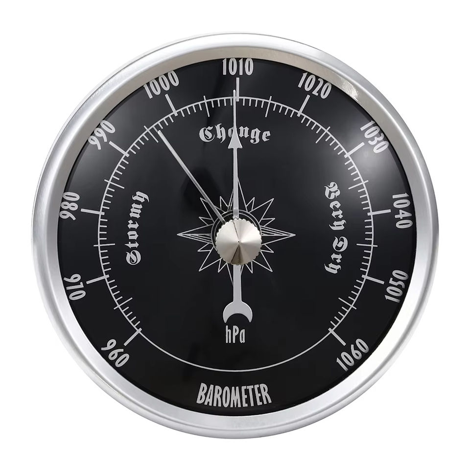 Keshi Golden Digital Indoor Metal Mechanical Barometer Weather Station ...