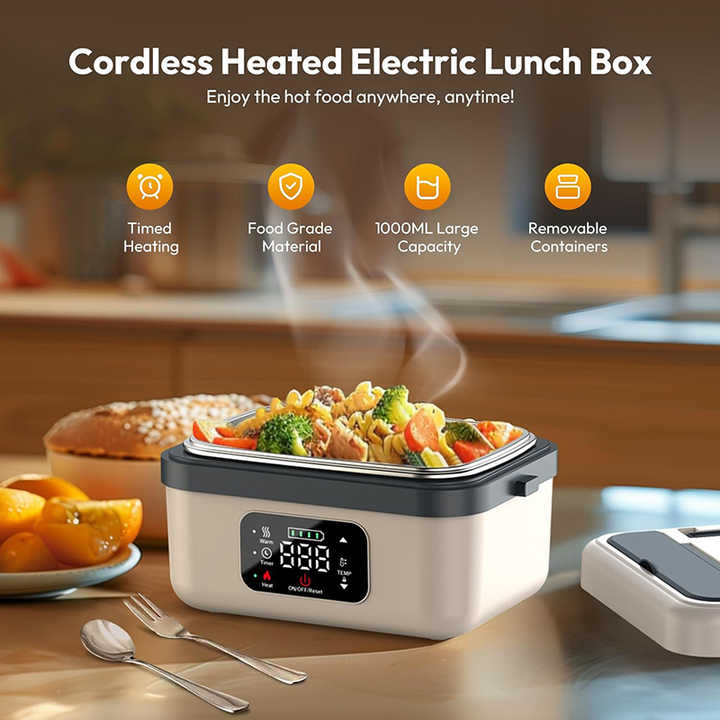 Self-heating Food Warmer Rechargeable Portable Heating Lunch Box ...