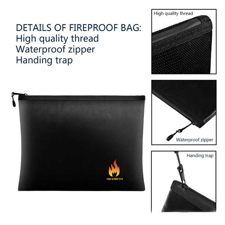 Portable Fire-Proof Containers Water-Resistant Fabric Bags for ...