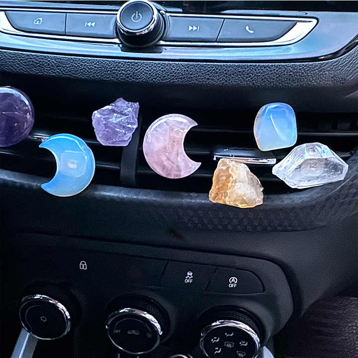Wholesale High Quality Natural Crystal Vent Clip Car Charms