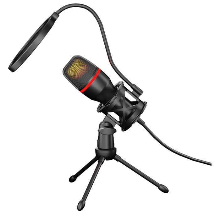 Professional RGB Wired Computer Microphones for Desktop Condenser Games ...