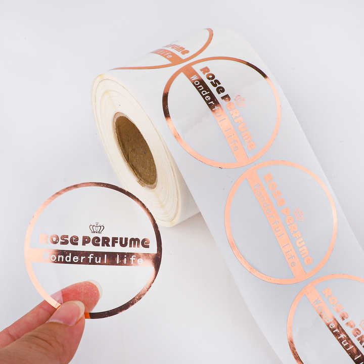 Custom Circle Logo Sticker Label Printing Waterproof Roll Synthetic ...