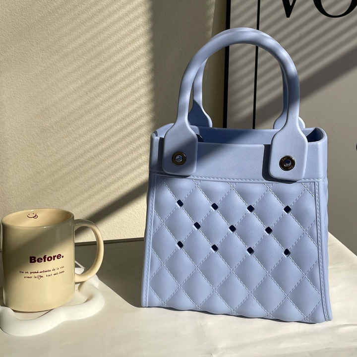 Hot Factory Wholesale Fashion Beach Waterproof Eva Silicone Summer Rubber Handbags Custom Logo ...