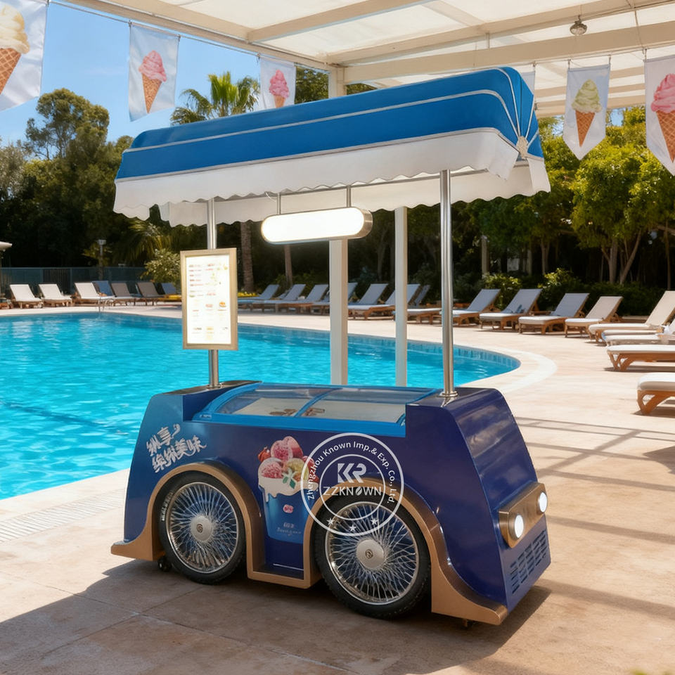 Ice Cream Cart Business Model Trolley Freezers Mobile Popsicle Ice ...