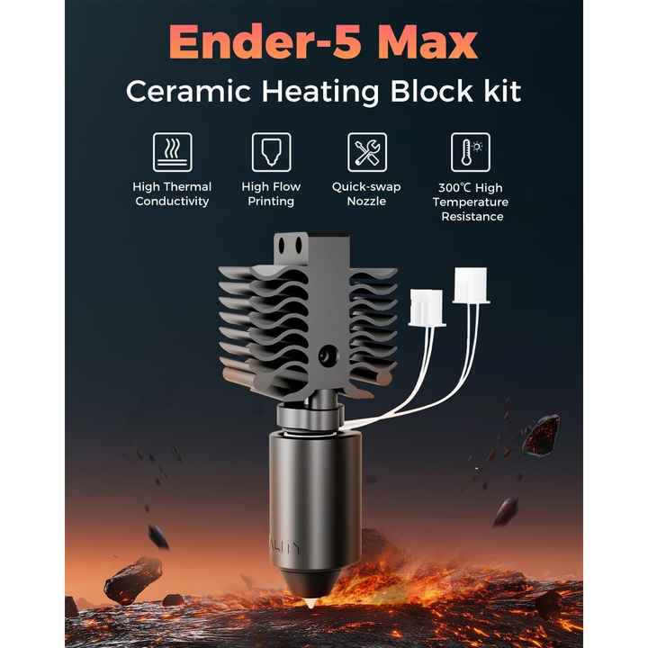 Creality Official Ender 5 Max Hotend Innovative 300℃ High Temperature Printing Support 700mm/s ...