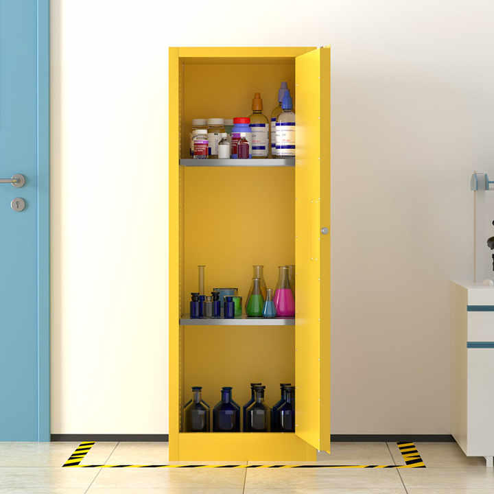 Yellow Fire Proof Chemical Liquid Storage Cabinet Industrial Explosion ...