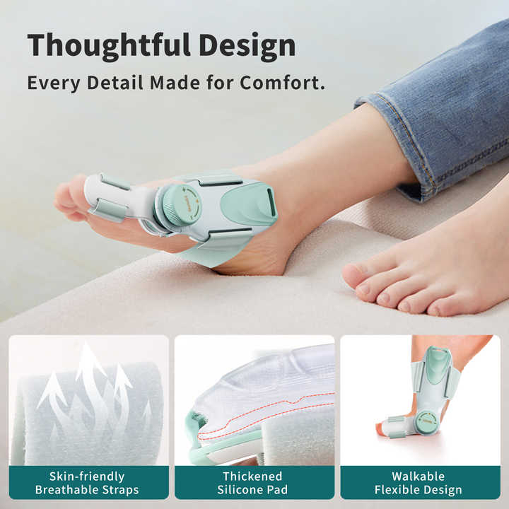 Comfort Toe Separator Bunion Corrector with Flexible Strap and Custom ...