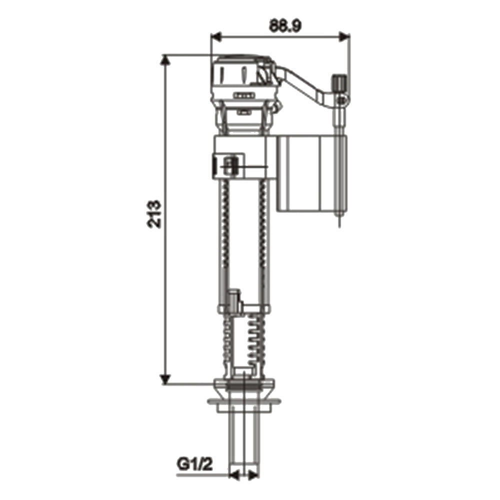 Homewell Adjustable Toilet Push Button Valve White Toilet Cistern Dual ...