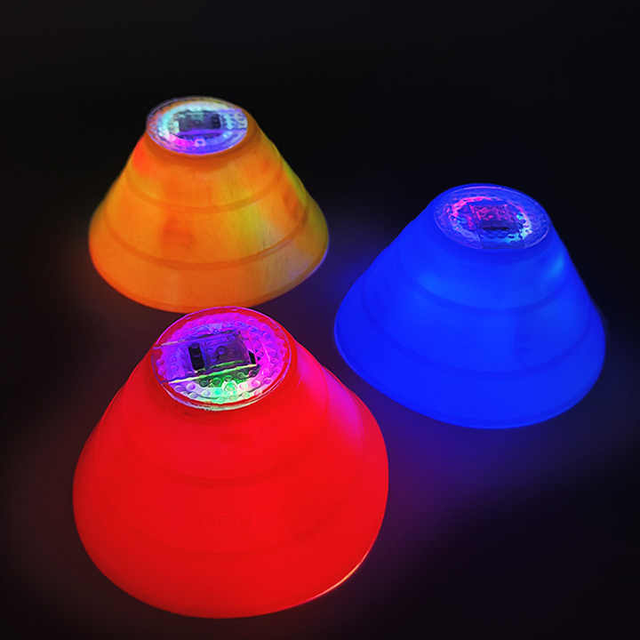 Latest 6pcs Orange Green Backyard Outdoor Stacking LED Light up ...