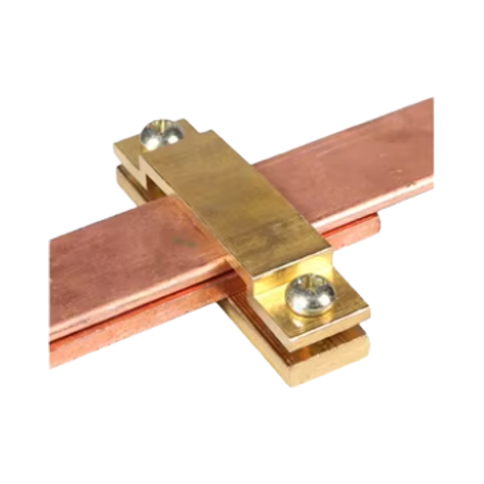 Heavy Duty Earthing Strip Holding Clip - Brass Fixing Clamp