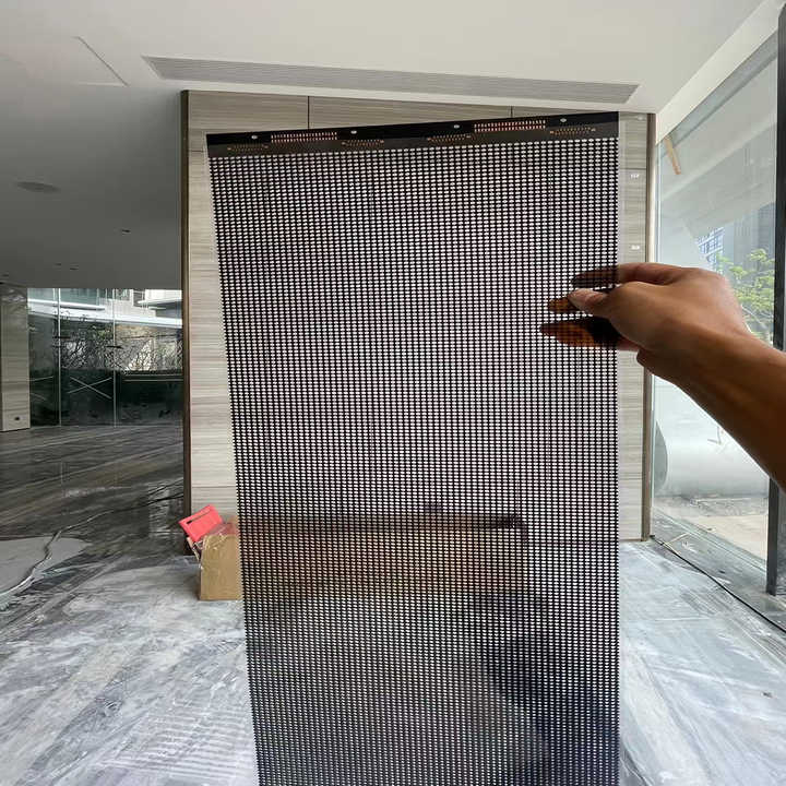 Led Holographic Invisible Transparent Screen Install on Glass Player 3d ...