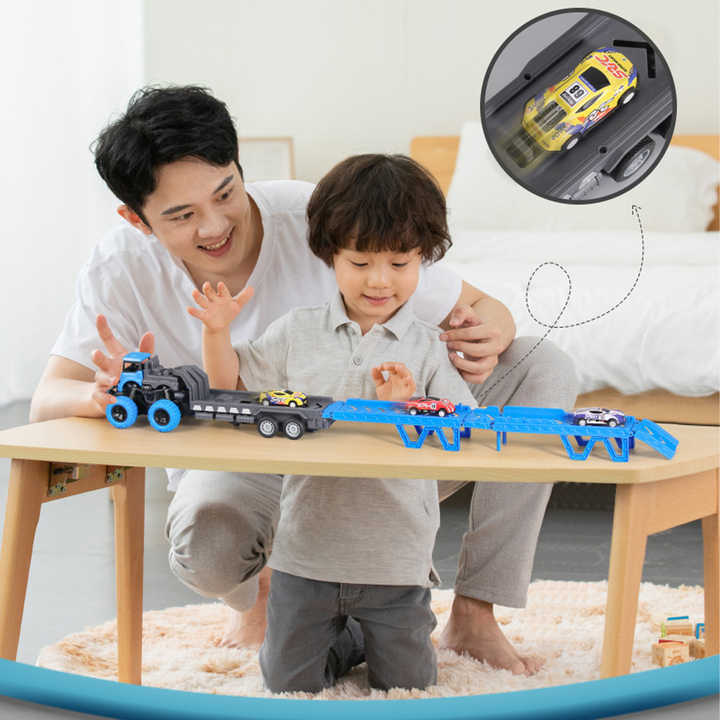 Deformable Rail Car Ejection Folding Big Carrier Truck Toys for Kids ...