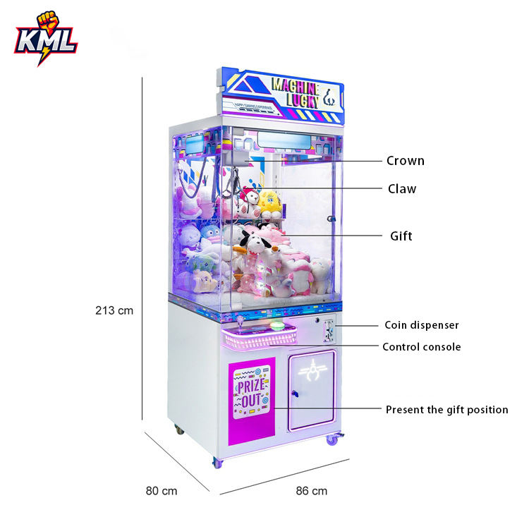 2026 Claw Machine Toys Coin Operated Crane Claw Machine Full Size High ...