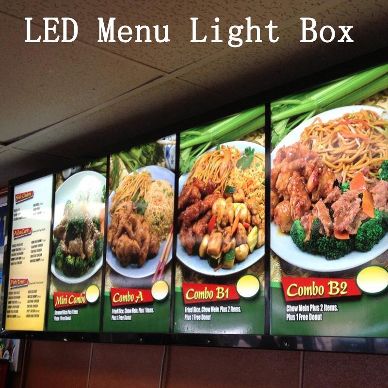 New Slim Snap Frame LED Light Box Light Up Poster Display LED Menu ...