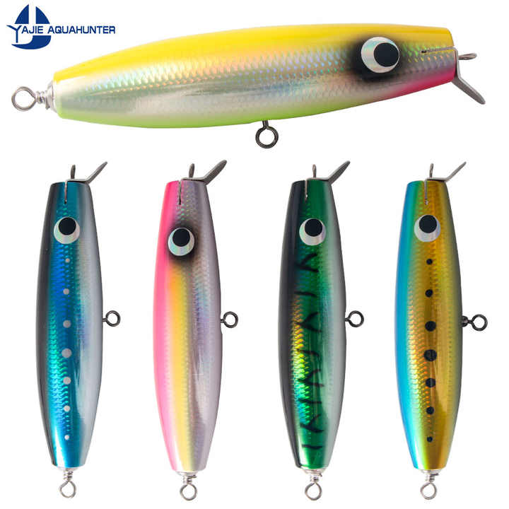 Wooden Gt Floating Popper Saltwater Fishing Wood Popper Fishing Lure ...