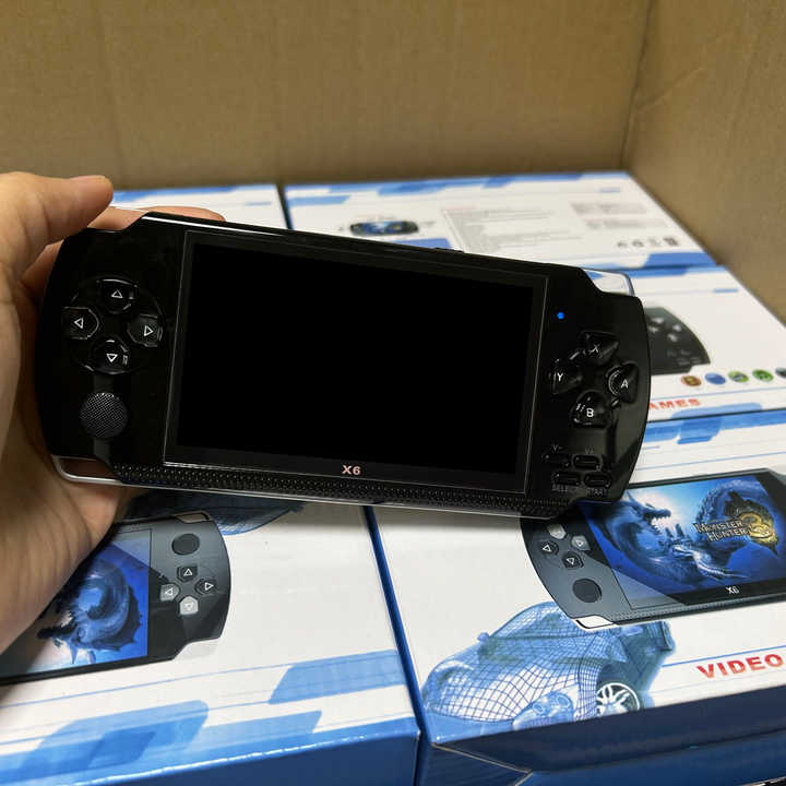 X6 Portable Mini Handheld Game Console 4.3 Inch Screen 32 Bit Video ...