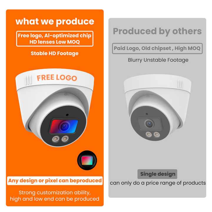 HIK OEM 4MP IP POE Camera Ai Detection Smart Hybrid Light Two Way Audio ...