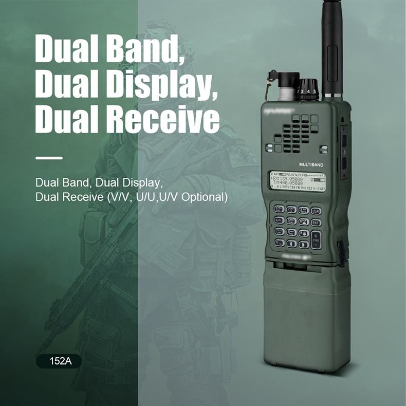 Chierda AN/PRC-152A(UV) Dual Band VHF/UHF IP67 Waterproof Handheld Two ...
