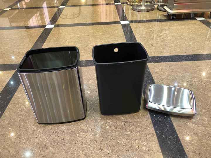 12L Stainless Steel Rolling Cover Type Silver/Black Gold Space Saving ...