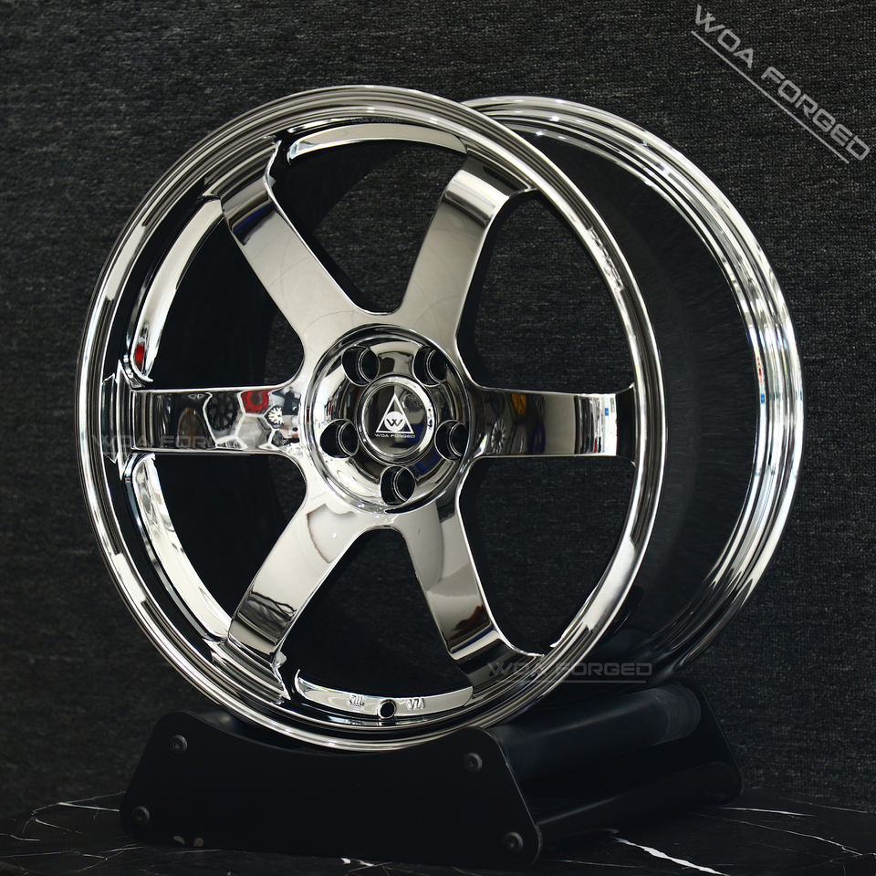 Lightweight Polished Chrome Forged Car Wheels Custom Sport TE37 Deep ...