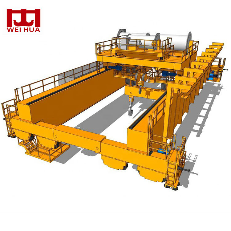 QD Type Double Beam Bridge Hook Cranes 50ton 100ton Heavy Duty Cabin ...
