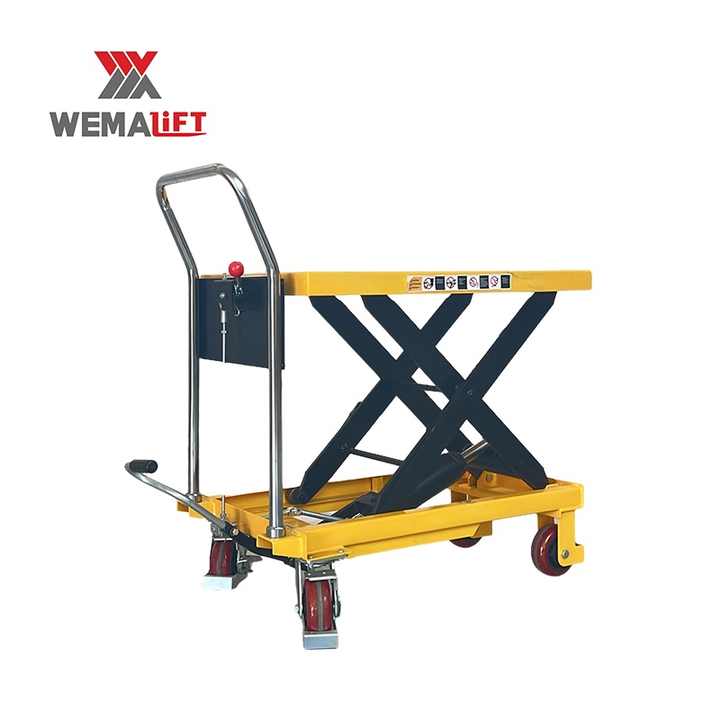 Small Hydraulic Manual Lift Trolley Lifting Platform Hand Hydraulic ...