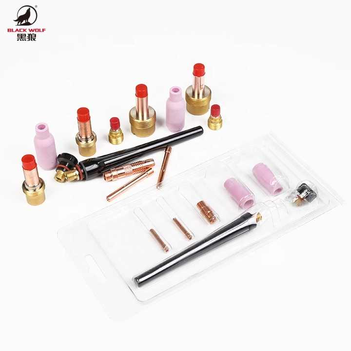 BLACK WOLF TIG Welding Torch Kits - Ceramic Nozzle & Collet Body
