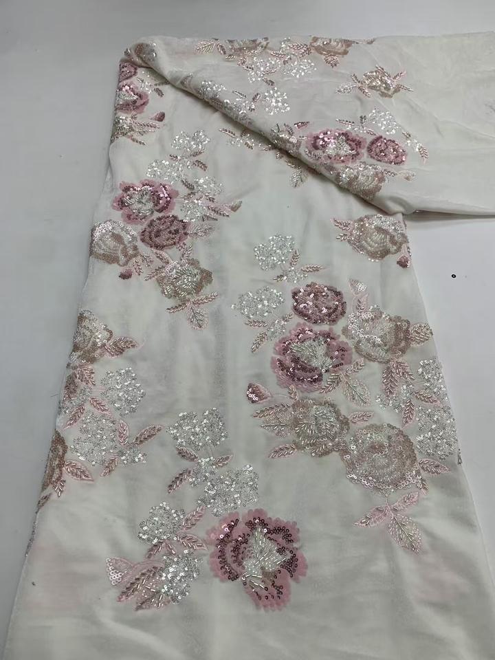 2025 Dubai Lace United Arab Emirates Luxury Lace Fabric Handmade Black ...