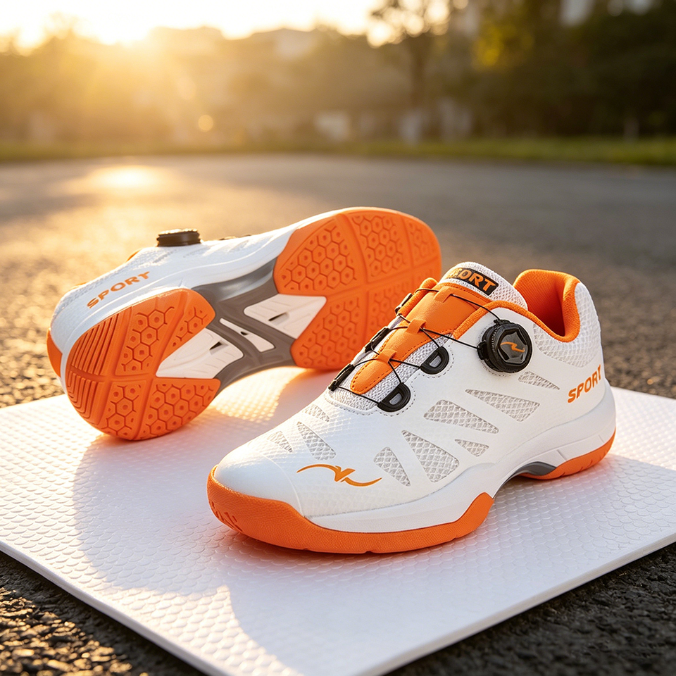 Professional Knob Closure Badminton Sneakers, Tennis Training Shoes ...
