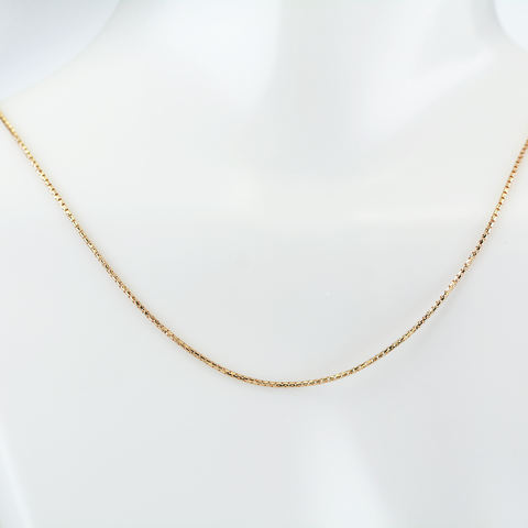 9k Real Gold Plated Rope Chain 2mm Men Chain Necklace Women Chains 16 ...