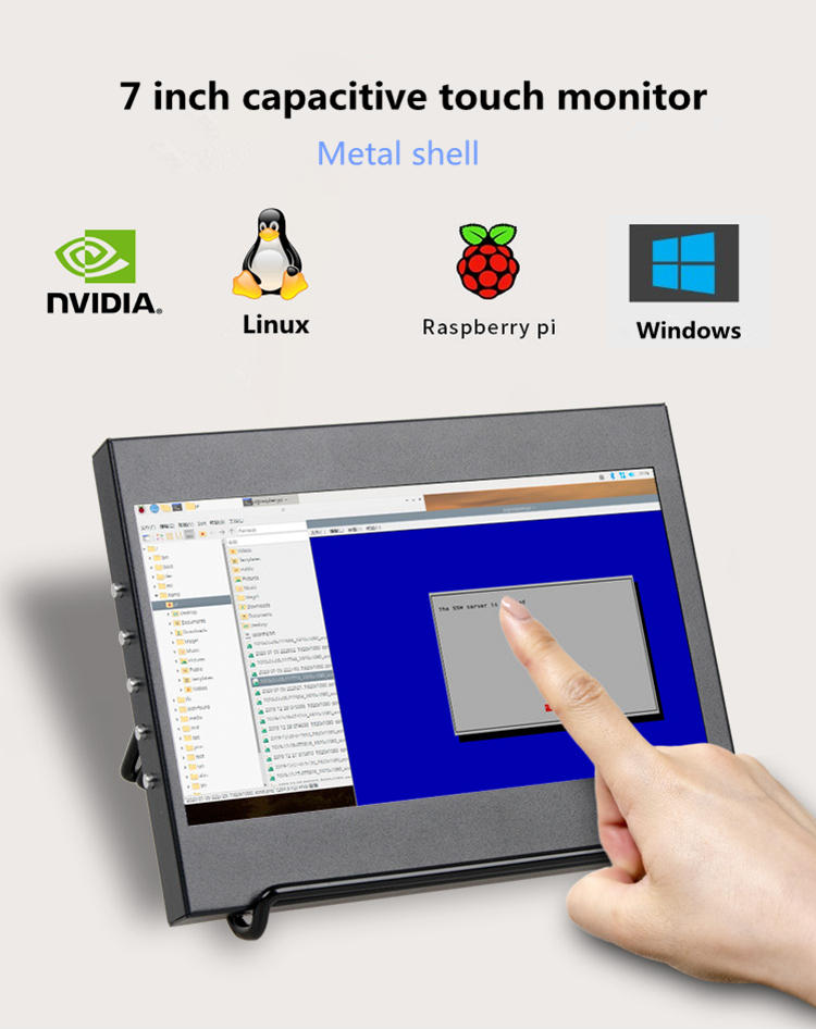 Original 7" Black 1024x600/800x480 Touch Display IPS Widescreen ...