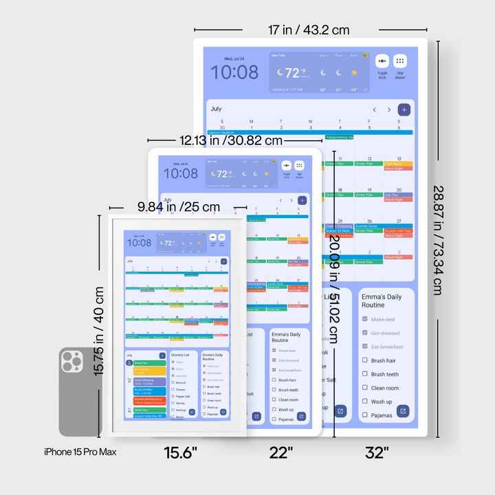 Smart Digital Planner - Family Calendar Screen Adve 21.5