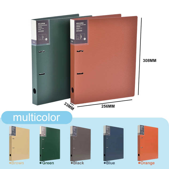 Multi-Colored Hard Cover PP Budget Binder 2-Hole Ring A4 File Folder ...