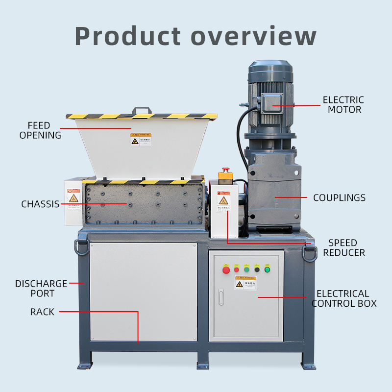 Compact Double Shaft Motor Stainless Steel & Aluminum Scrap Metal ...