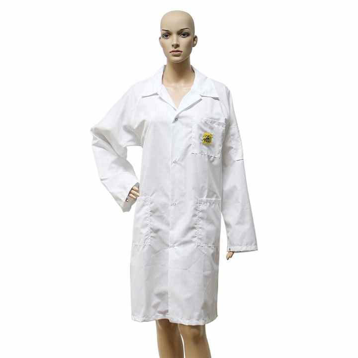 ESD Cleanroom Jacket Antistatic Strip/ Grid Conductive Fabric Anti ...