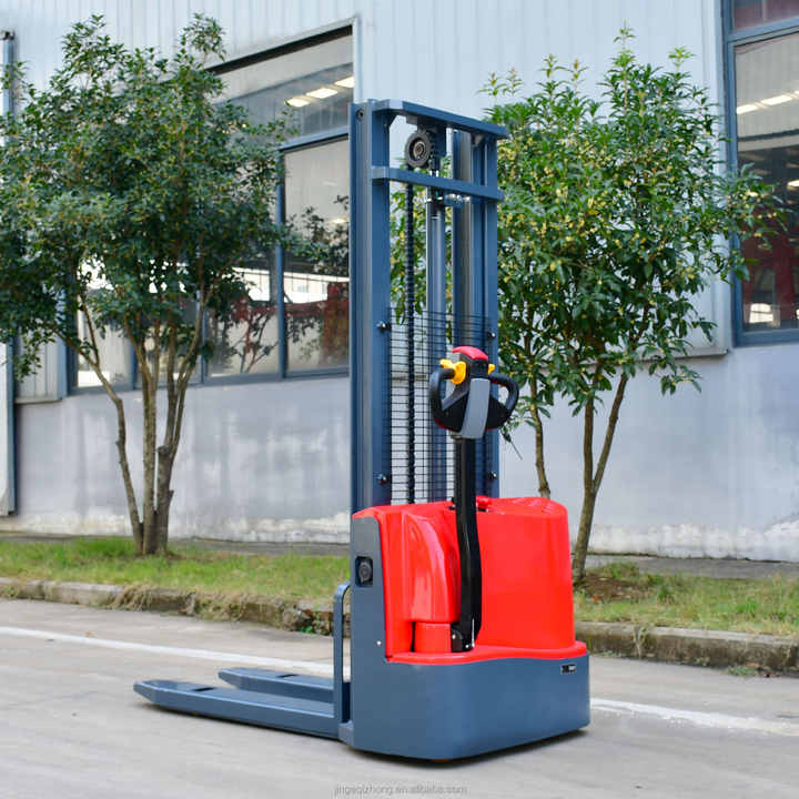 Lifting Full Electric Stackers Pallet Stacker Walking Type Electric Stacking Truck Forklift ...